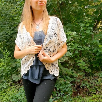 Crochet oversized high-low lacy shrug. Crochet pattern by ...