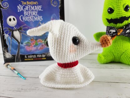 Zero Ghost Dog Crochet pattern by Carolyne Brodie | LoveCrafts