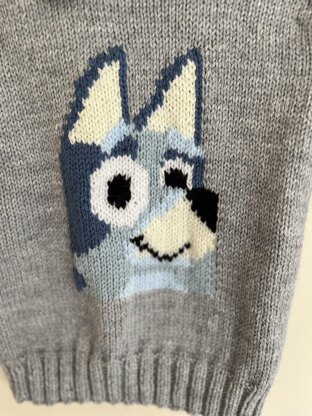 Bluey toddler jumper Knitting pattern by Not Just Nanas Knit | LoveCrafts