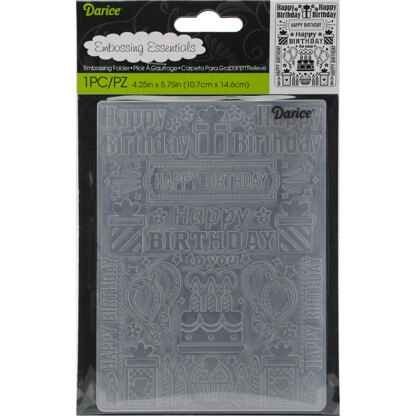 Darice Embossing Folder 4.25"X5.75" - Birthday Collage | LoveCrafts