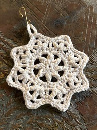 Puff Star Snowflake Ornament Crochet pattern by patternandcraft ...