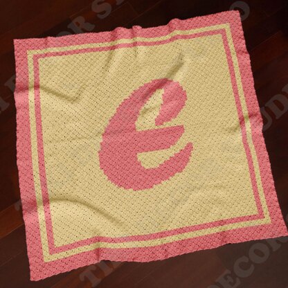 Initial Name Letter E | C2C crochet baby blanket pattern | LoveCrafts