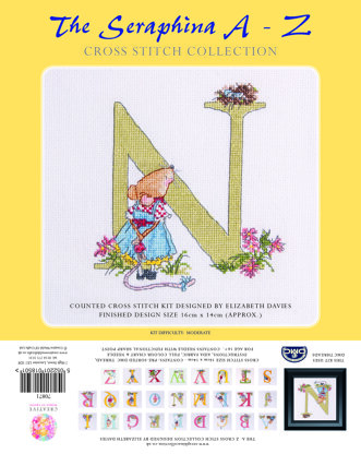 Seraphina Cross Stitch A-Z Alphabet Collection - 16cm x 16cm | LoveCrafts