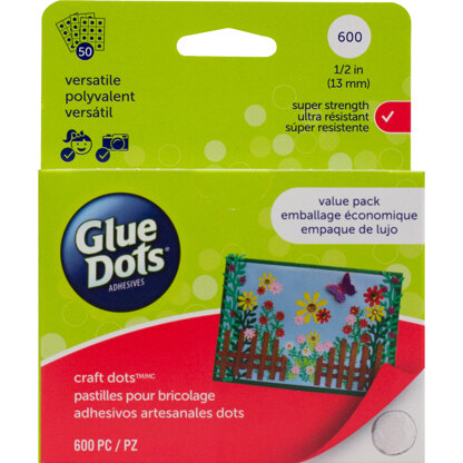 Glue Dots .5" Craft Dot Sheets Value Pack - 600 Clear Dots | LoveCrafts