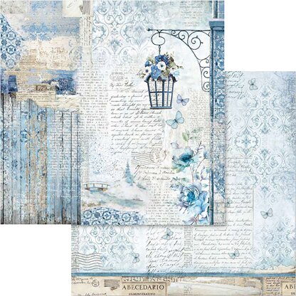 Stamperia Intl Stamperia Double-Sided Cardstock 12"X12" 10/Pkg - Blue ...