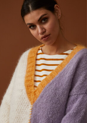 Colour Block Sweater and Vest Top - Knitting Pattern for Women in ...