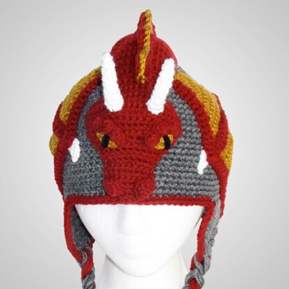 Crochet Dragon Hat Pattern Crochet pattern by Joni Memmott | LoveCrafts