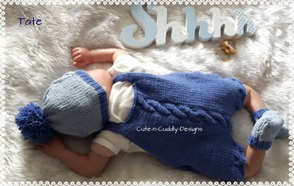 Tate romper set pattern Knitting pattern by cute-n-cuddly-designs | LoveCrafts