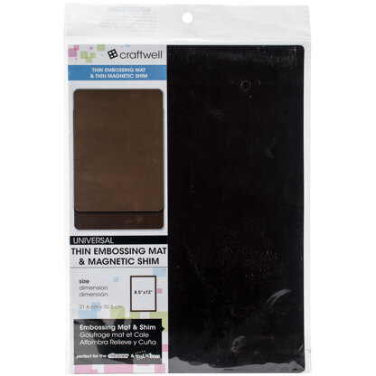 Craftwell eBosser Universal Thin Embossing Mat & Magnetic Shim - Thin 8 ...