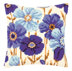 Vervaco Blue Flowers Cushion Front Chunky Cross Stitch Kit - 40cm x ...
