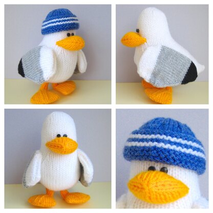 Sid the Seagull Knitting pattern by Amanda Berry | LoveCrafts