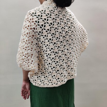 Magnolia Cocoon Shrug Crochet pattern by Lets All Crochet | LoveCrafts