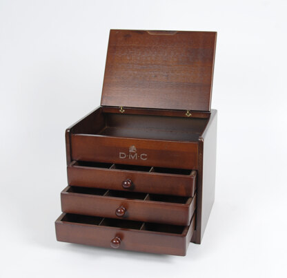 DMC Wooden Embroidery Box pre-filled with 120 DMC Mouline Special ...
