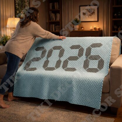 2026 Newborn Turquoise Blanket C2C CROCHET PATTERN Digital Clock Pixel ...
