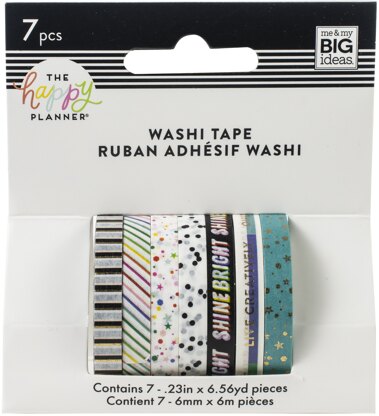 The Happy Planner Skinny Washi Tape 7/Pkg - Everyday | LoveCrafts