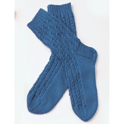 Men's Casual Cables in Patons Kroy Socks | Knitting Patterns | LoveCrafts