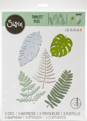 Sizzix Thinlits Plus Dies By Jenna Rushforth 5/Pkg - Large Tropicals | LoveCrafts