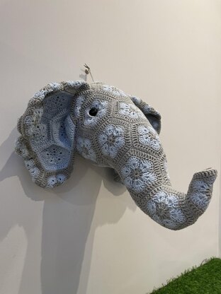 Nelson the African flower elephant head | LoveCrafts