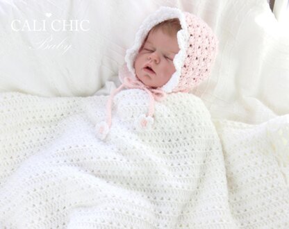 Angel Baby Bonnet #441 Crochet pattern by Cali Chic Baby | LoveCrafts