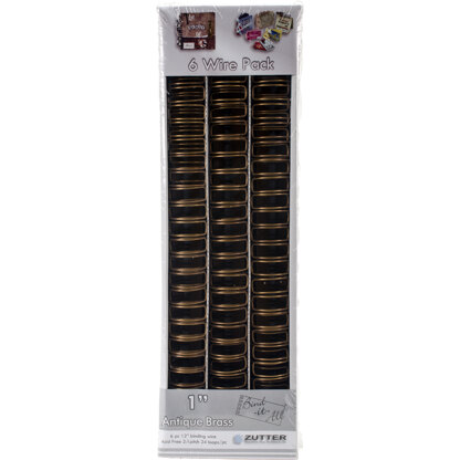 Zutter Bind-It-All Owire 1" 6/Pkg - Antique Brass | LoveCrafts