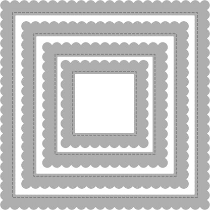 Paper Rose Dies - Scalloped Square Frames | LoveCrafts