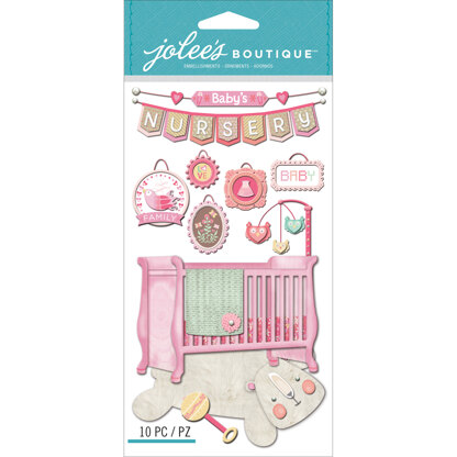 Jolee's Le Grande Dimensional Stickers - Baby Girl - Nursery | LoveCrafts