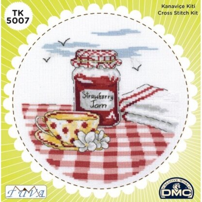 Creative World Of Crafts Tea & Jam Cross Stitch Kit (with Sewing Tin ...