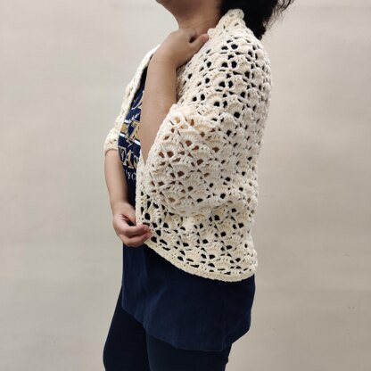 Magnolia Cocoon Shrug Crochet pattern by Lets All Crochet | LoveCrafts