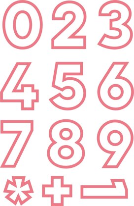 Uniquely Creative Metal Dies - Outline Numbers | LoveCrafts