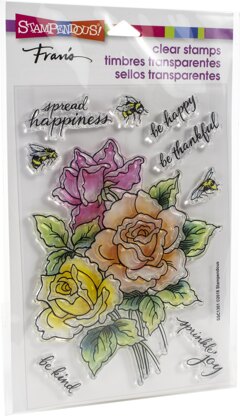 Stampendous Perfectly Clear Stamps - Roses Be Happy | LoveCrafts