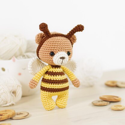 Little Teddy Bear in a Bee Costume | LoveCrafts