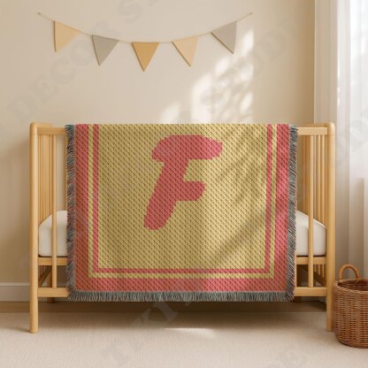 Initial Name Letter F | C2C crochet baby blanket pattern | LoveCrafts