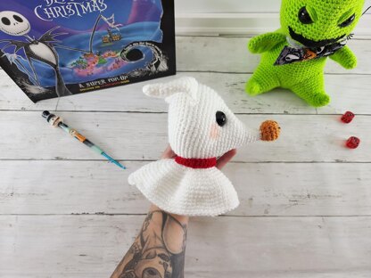 Zero Ghost Dog Crochet pattern by Carolyne Brodie | LoveCrafts
