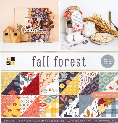 American Crafts DCWV Double-Sided Cardstock Stack 12"X12" 36/Pkg - Fall ...