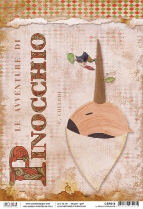 Ciao Bella Rice Paper Sheet A4 - Il Grillo, Avventure Di Pinocchio ...