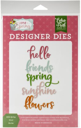 Echo Park Paper Echo Park Dies - Hello Spring Word, I Love Spring ...
