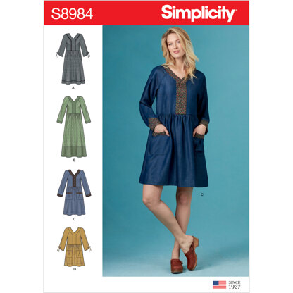 Simplicity S8984 Misses Pocket Dresses - Sewing Pattern | LoveCrafts