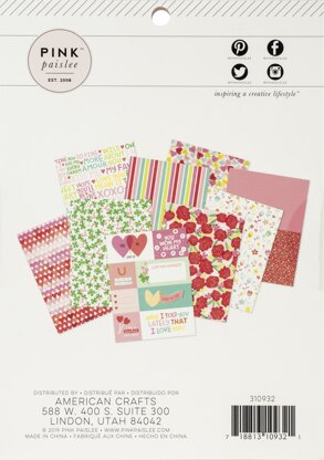 American Crafts Pink Paislee Single-Sided Paper Pad 6"X8" 36/Pkg ...