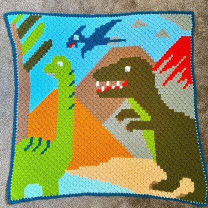 Dinoland c2c blanket Crochet pattern by Alison Hayton -alicatcrochet ...