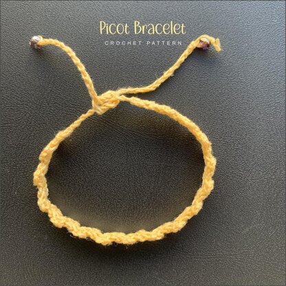 Pdf Pattern for crochet picot bracelet - Friendship/Love/Thinking of ...