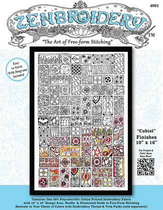 Design Works Cubist Zenbroidery Kit - 25.5 x 40.5cm | LoveCrafts