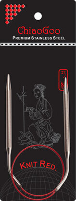 ChiaoGoo 16 in KNIT RED Circular Needles Stainless Steel at WEBS | Yarn.com