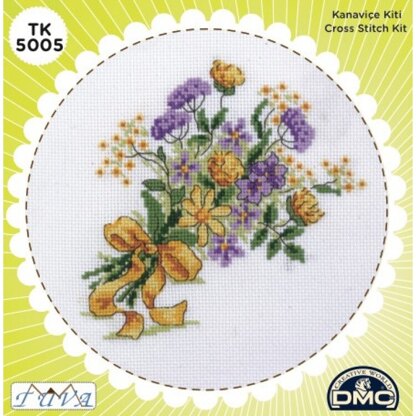 Creative World Of Crafts Pretty Posy Cross Stitch Kit (with Sewing Tin ...
