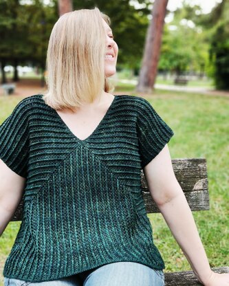 Linen Leaf top | LoveCrafts
