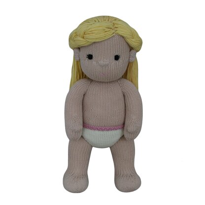 Girl Doll (Knit a Teddy) Knitting pattern by Knitables | LoveCrafts