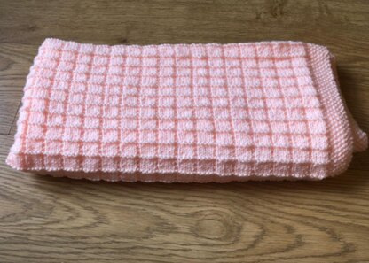 2 x Easy Baby Blankets - Squares & Bumps Knitting pattern by Peach ...