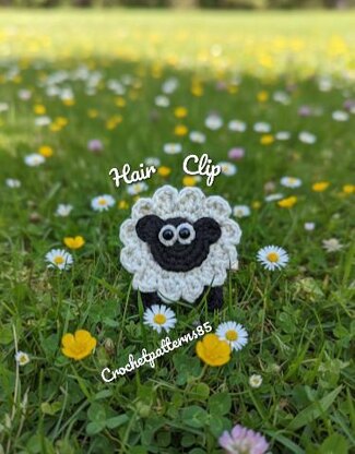 Sheep Hair Clip | LoveCrafts
