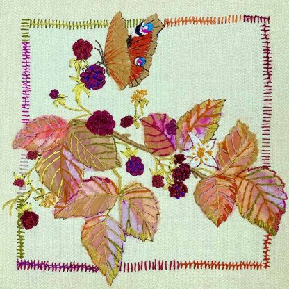 Rowandean Blackberries Printed Embroidery Kit - 24cm x 29cm | LoveCrafts