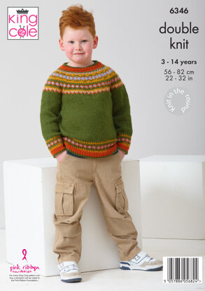 Fairisle Sweaters in King Cole Merino Blend DK - 6346 - Leaflet at WEBS ...