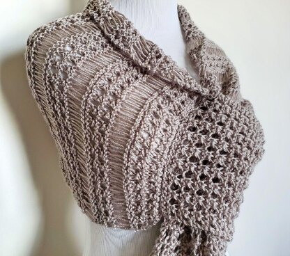Blissful Dropped Stitch Scarf Knitting pattern by Chezpascale | LoveCrafts